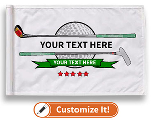Customizable Putting Green Flags